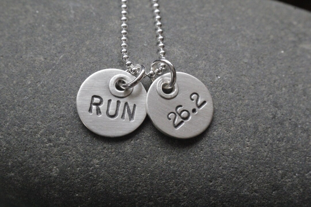 Sterling Silver Marathon Necklace Running Jewelry - Etsy