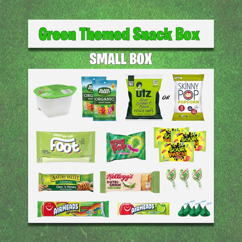 Green Snack Box & Green Gift Box - Green Gifts Gift Basket | Green ...