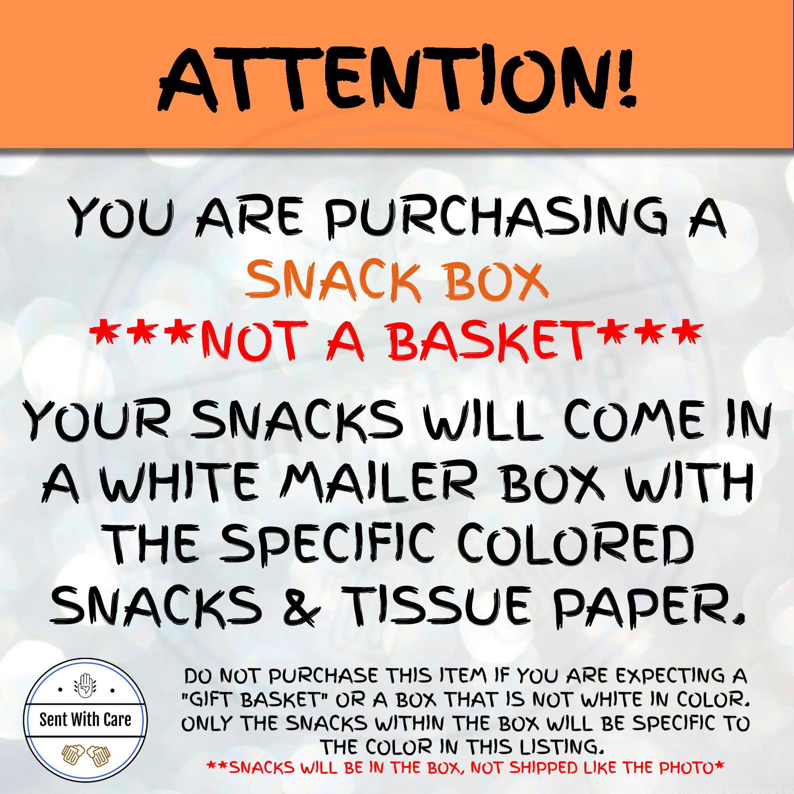 Orange Snack Box & Orange Gift Box - Orange Gift Basket Snacks | Orange ...
