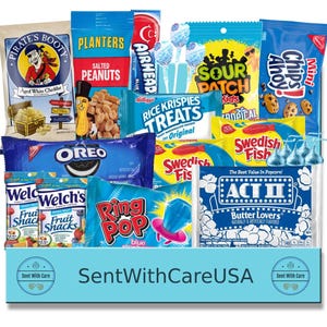 Blue Snack Box & Blue Gift Box - Out of the Blue Gift Basket Candy Box ...