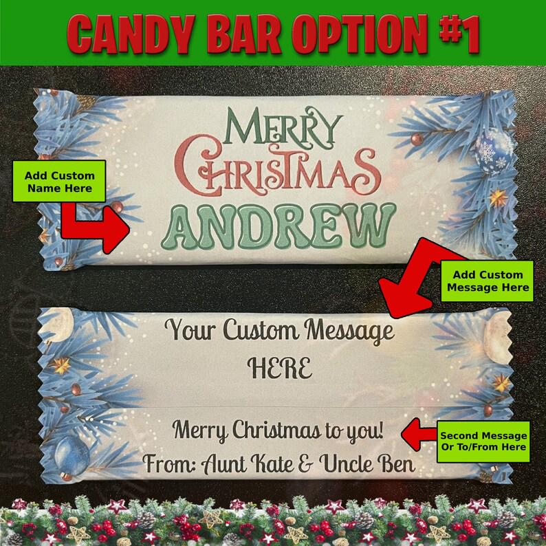 Christmas Candy Bar Wrappers - Grinch Candy Bar Wrapper | Personalized ...