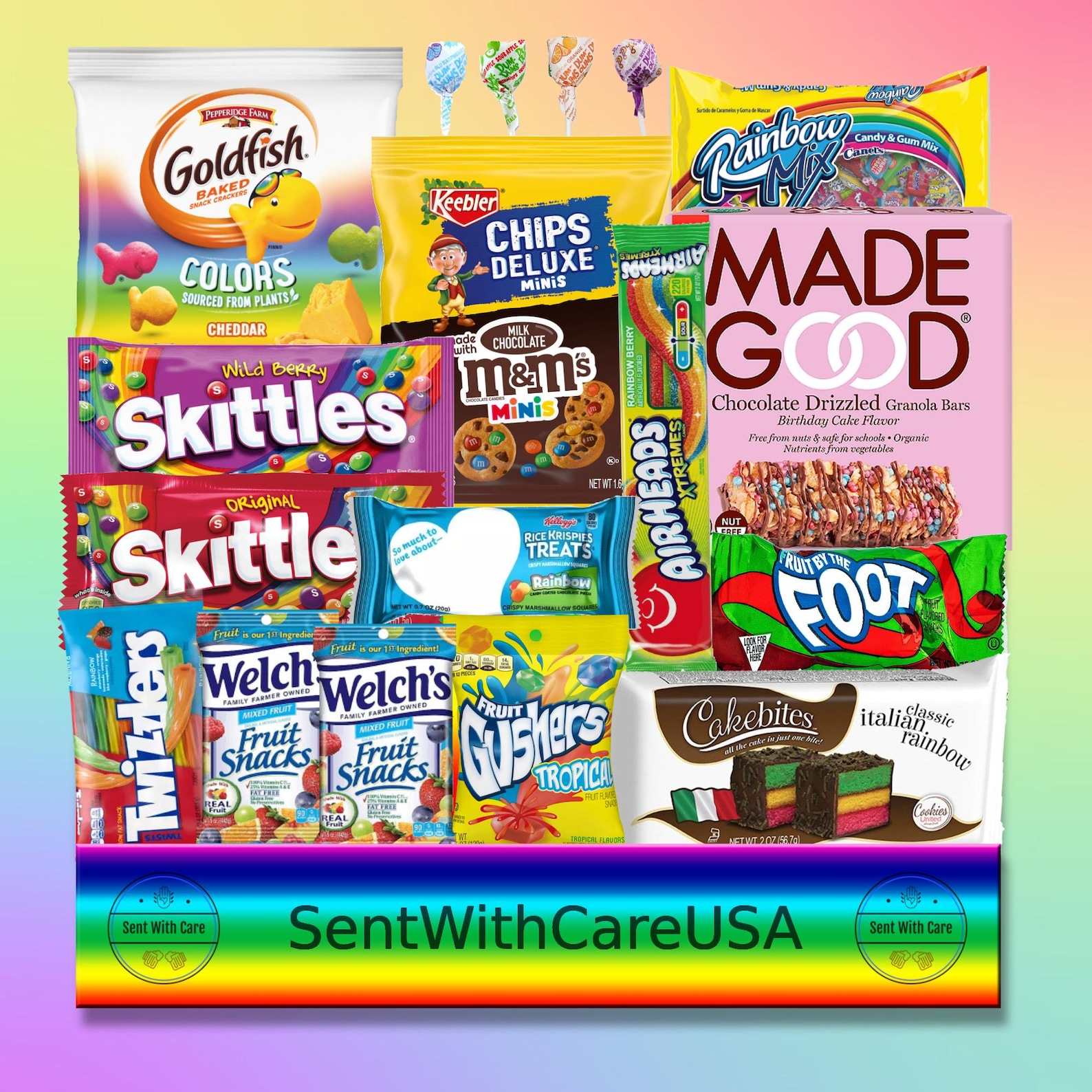 Color Snack Box - Blue Snack Box, Purple Snacks, Red Snacks, Green ...