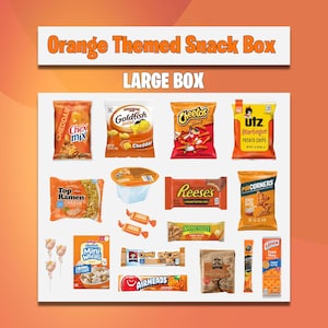 Orange Snack Box & Orange Gift Box - Orange Gift Basket Snacks | Orange ...