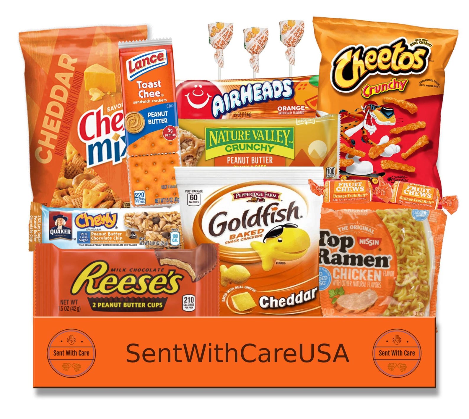 Orange Snack Box & Orange Gift Box - Orange Gift Basket Snacks | Orange ...
