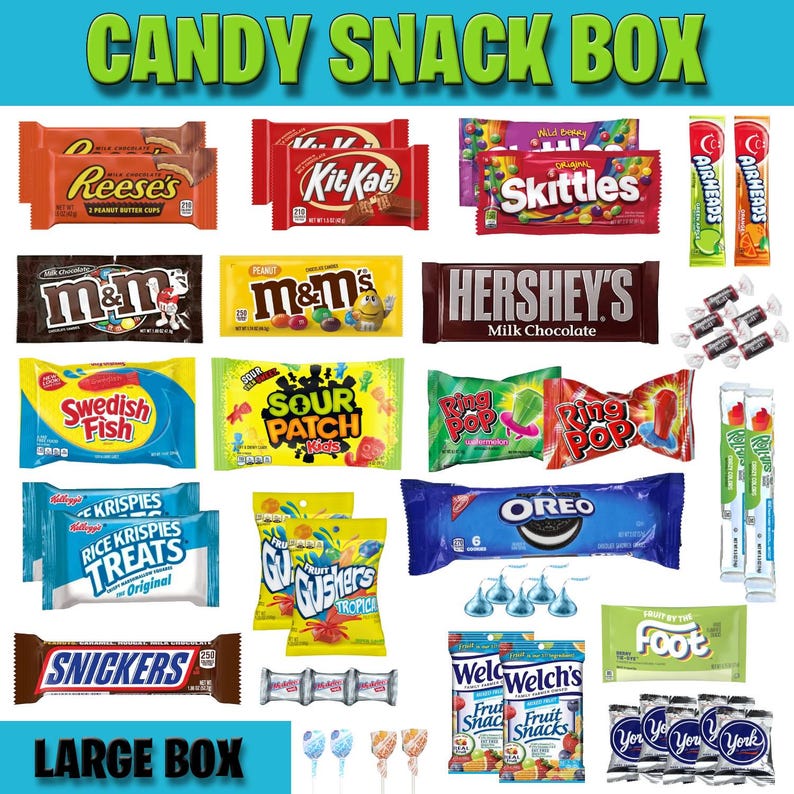 Ultimate Candy Box Gift Box | American Candy Snack Box College Care ...