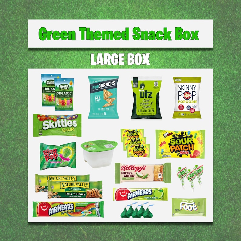 Green Snack Box & Green Gift Box - Green Gifts Gift Basket | Green ...