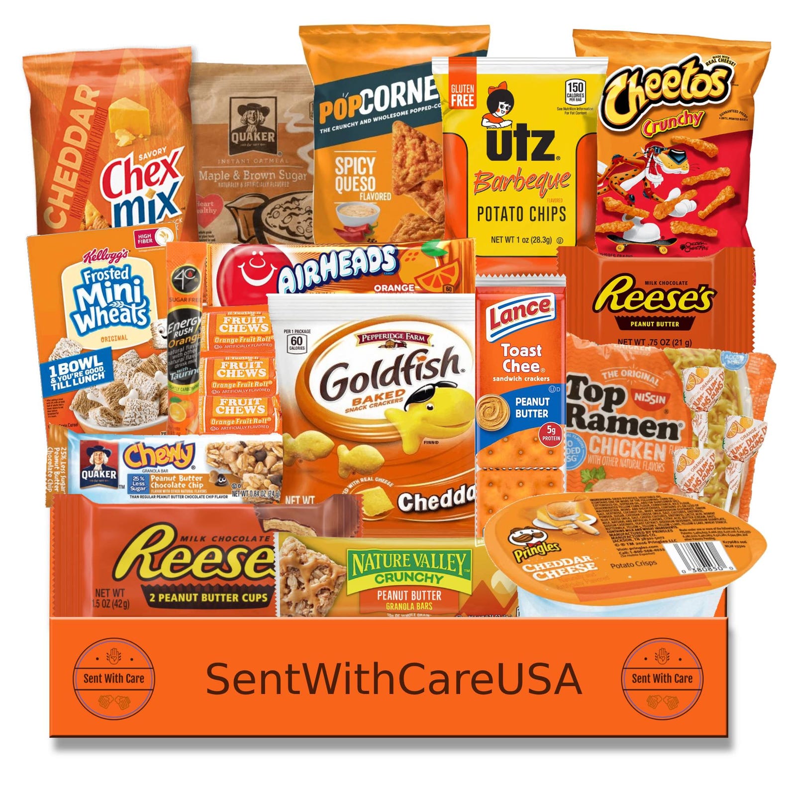 Orange Snack Box & Orange Gift Box - Orange Gift Basket Snacks | Orange ...