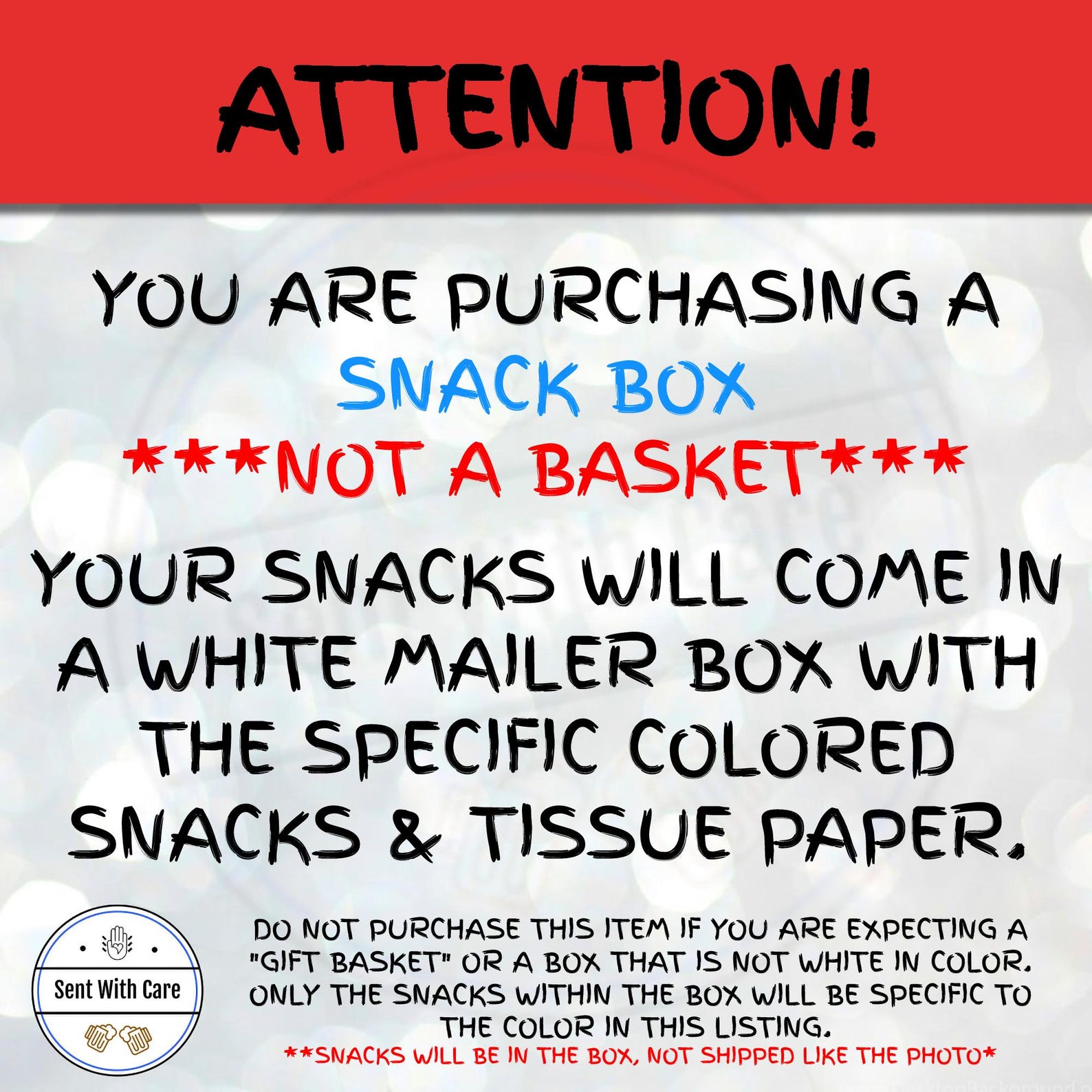 Red Snack Box & Red Gift Box - Red American Snack Box Basket | College ...