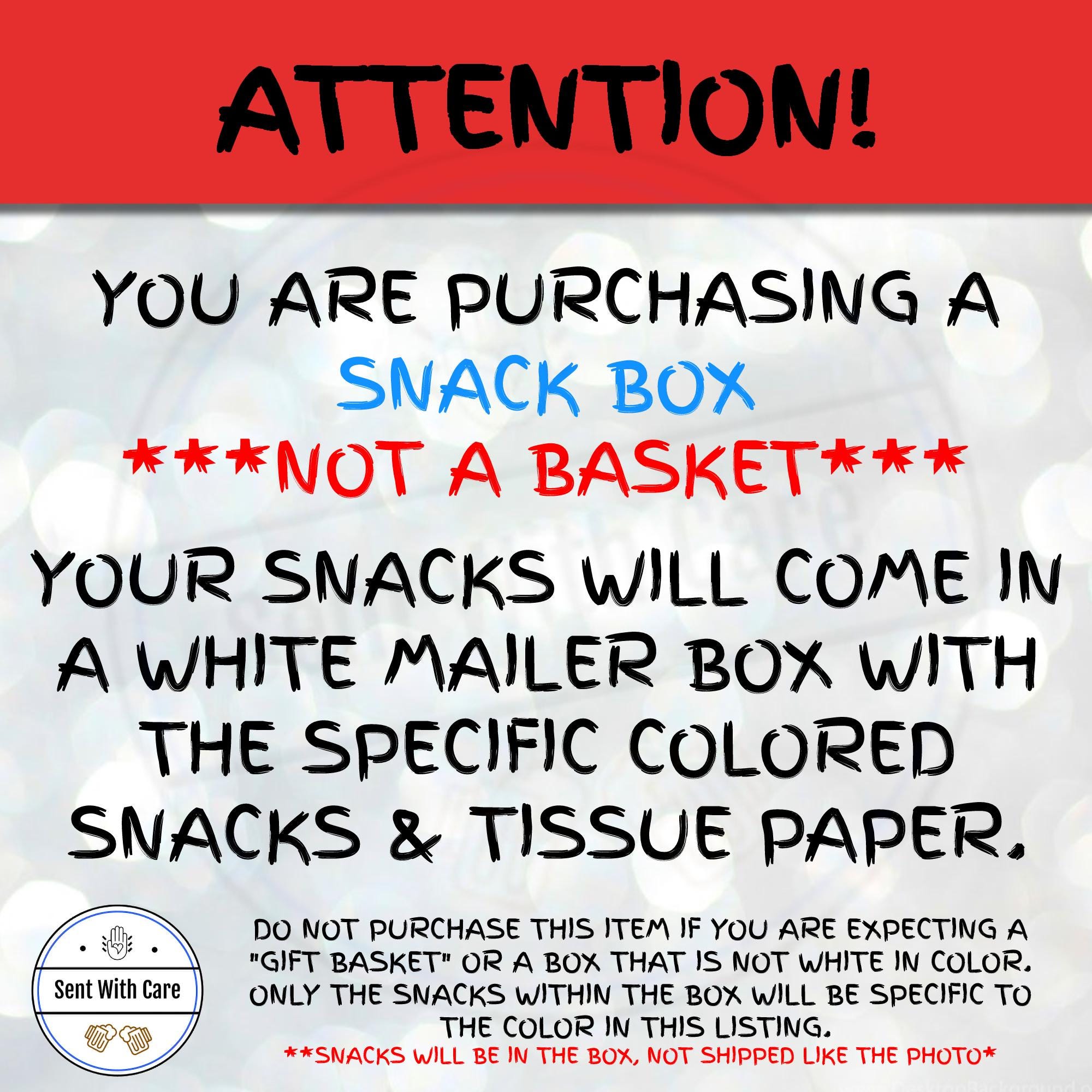 Red Snack Box & Red Gift Box - Red American Snack Box Basket | College ...