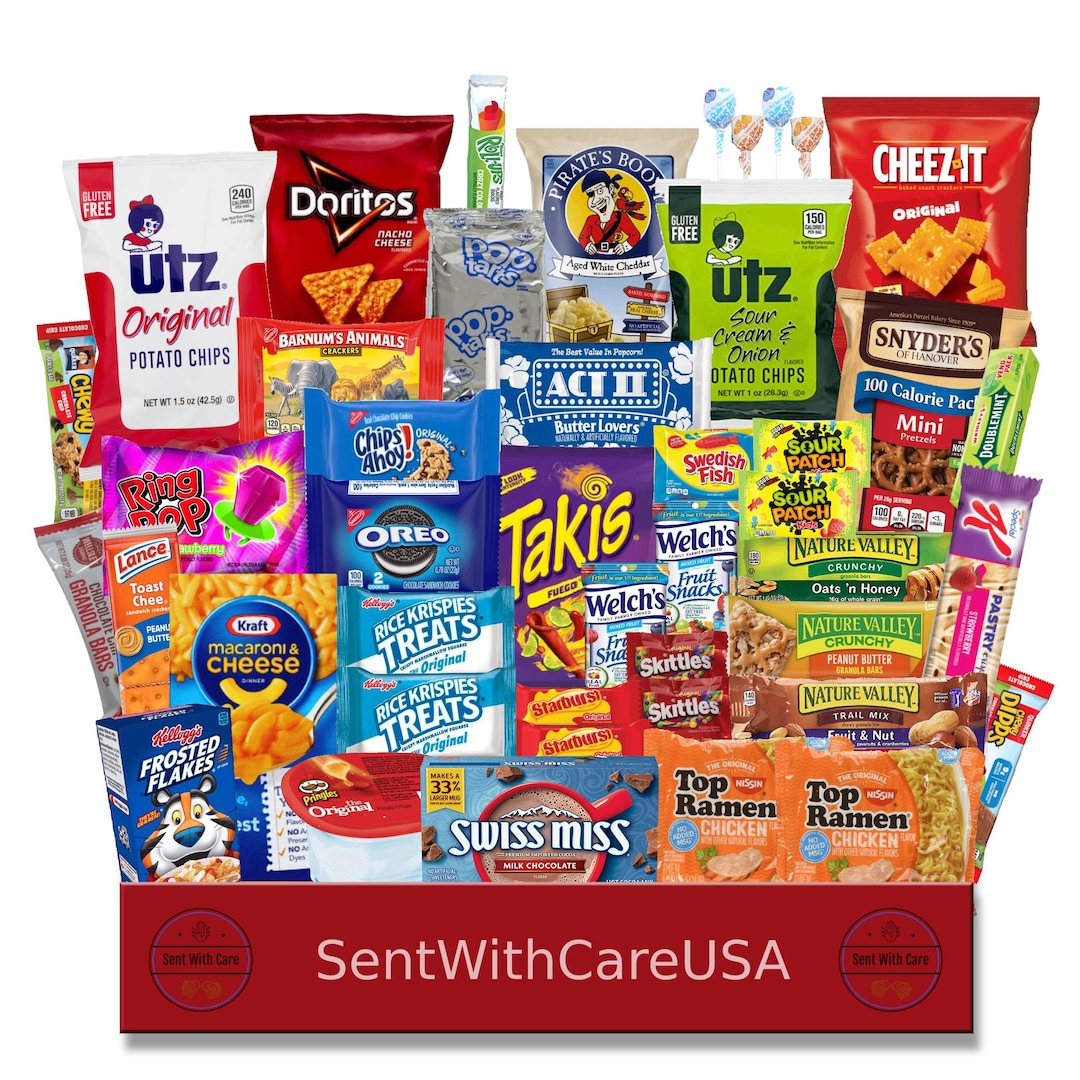 Snack Care Package & Snack Box | American Snack Box Candy Box | College ...