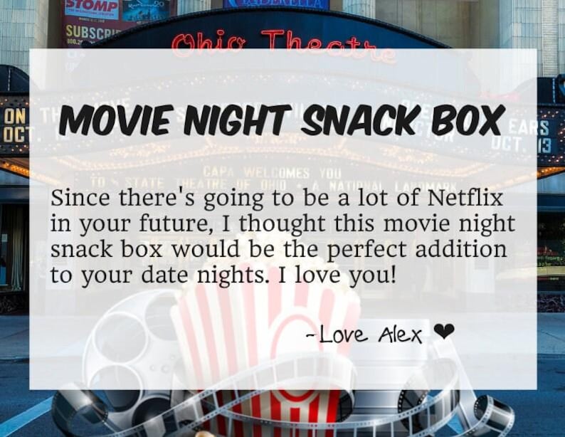 Family Movie Night Snack Box | Movie Night Box Party Gift With Movie ...