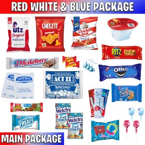 Military Care Package Red White and Blue American Snacks Snack Box ...