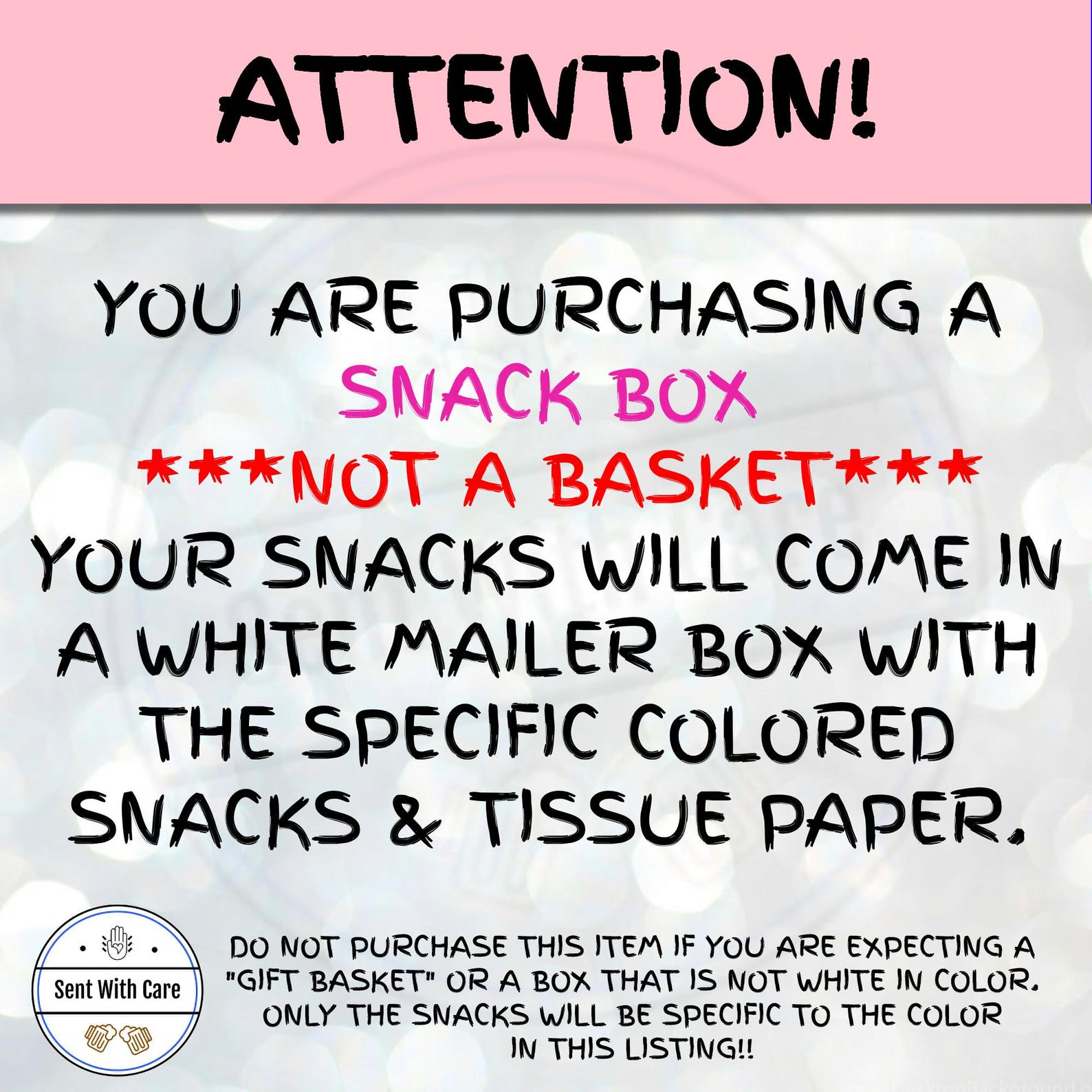 Pink Snack Box Pink Gift Box | Pink Gifts for Women for Men | Pink ...