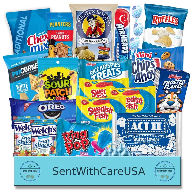 Color Snack Box - Blue Snack Box, Purple Snacks, Red Snacks, Green ...