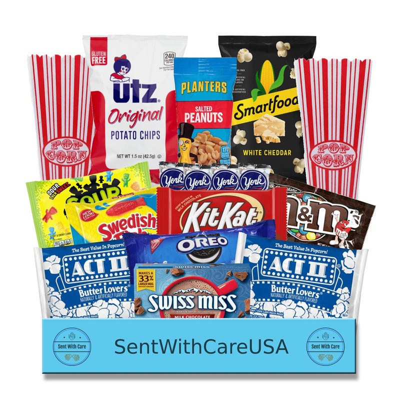 Family Movie Night Snack Box | Movie Night Box Party Gift With Movie ...