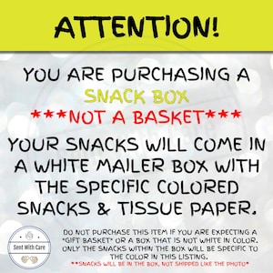 Yellow Snack Box W/ Yellow Snacks - Box of Sunshine Gift Basket ...