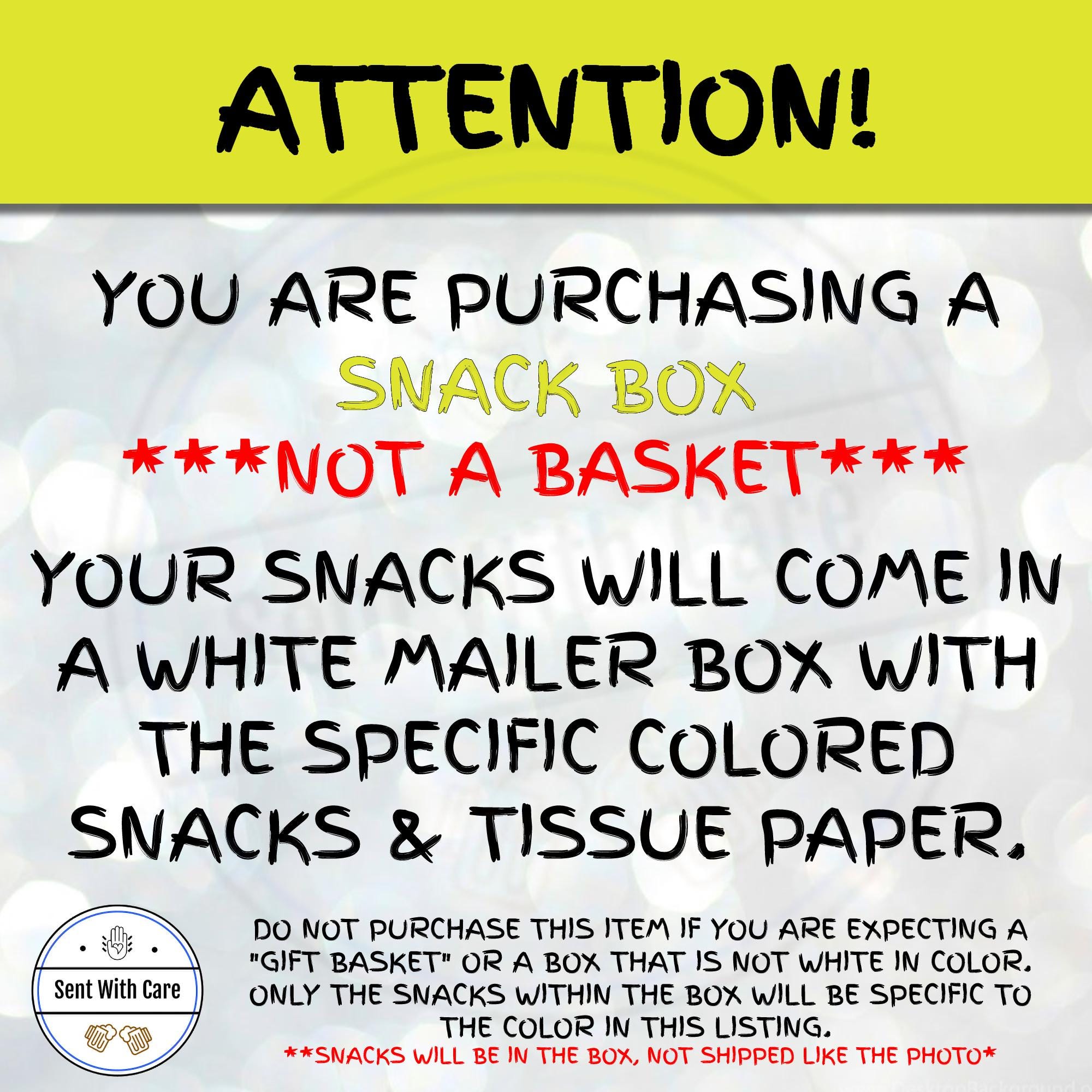 Yellow Snack Box W/ Yellow Snacks - Box of Sunshine Gift Basket ...