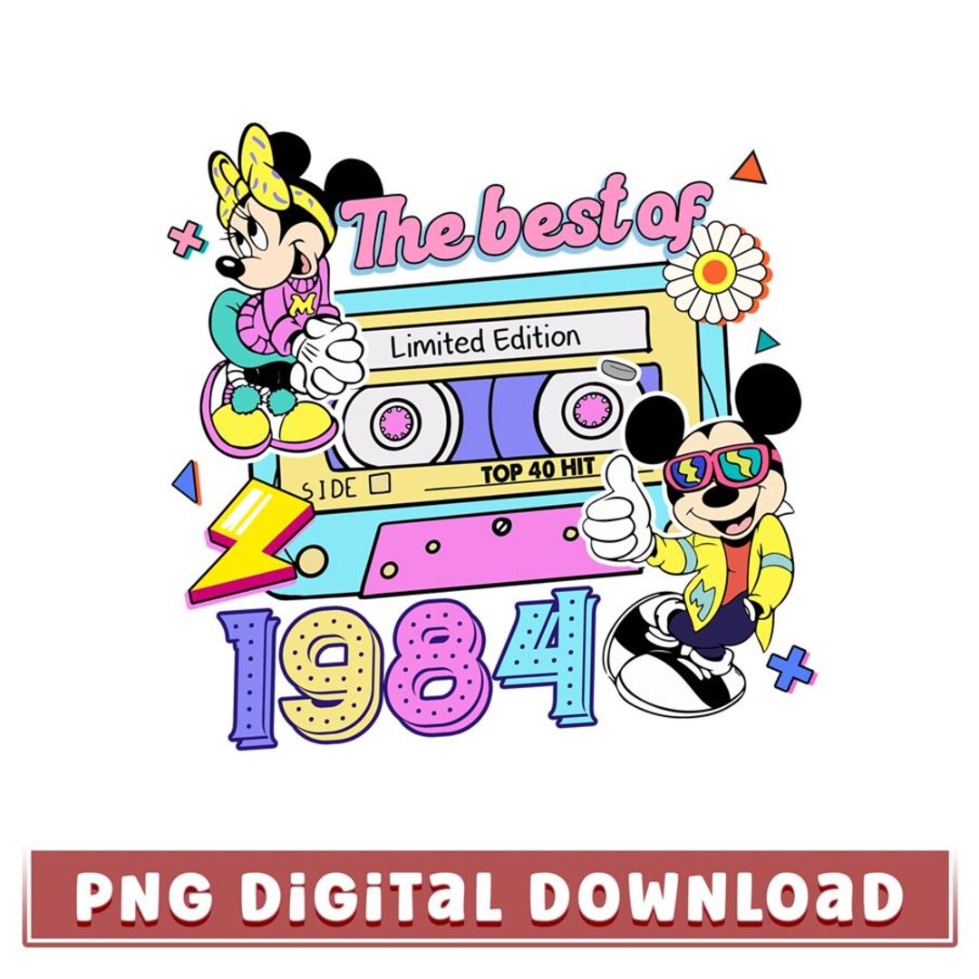 The Best of 1984 Mickey PNG, Vintage 1984 Mickey and Friends Png ...