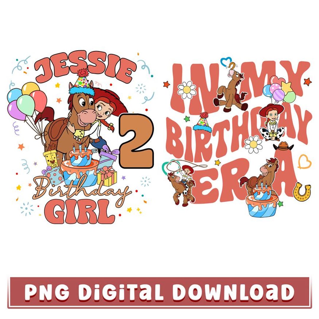 Disneyland Jessie and Bullseye Birthday PNG, Toy Story in My Birthday ...