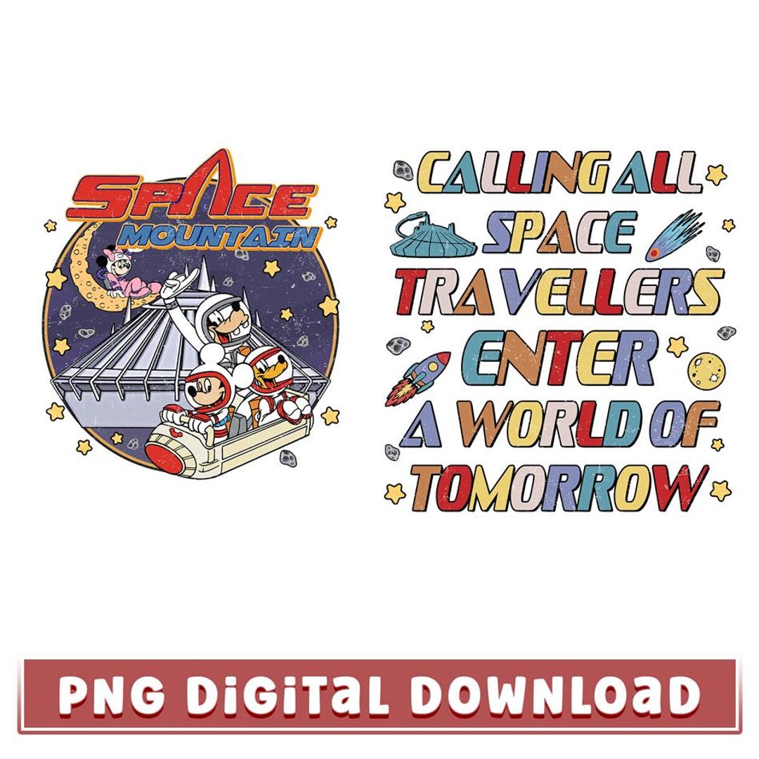 Mickey Donald Goofy Space Mountain PNG, Mickey and Friend Png, Space ...