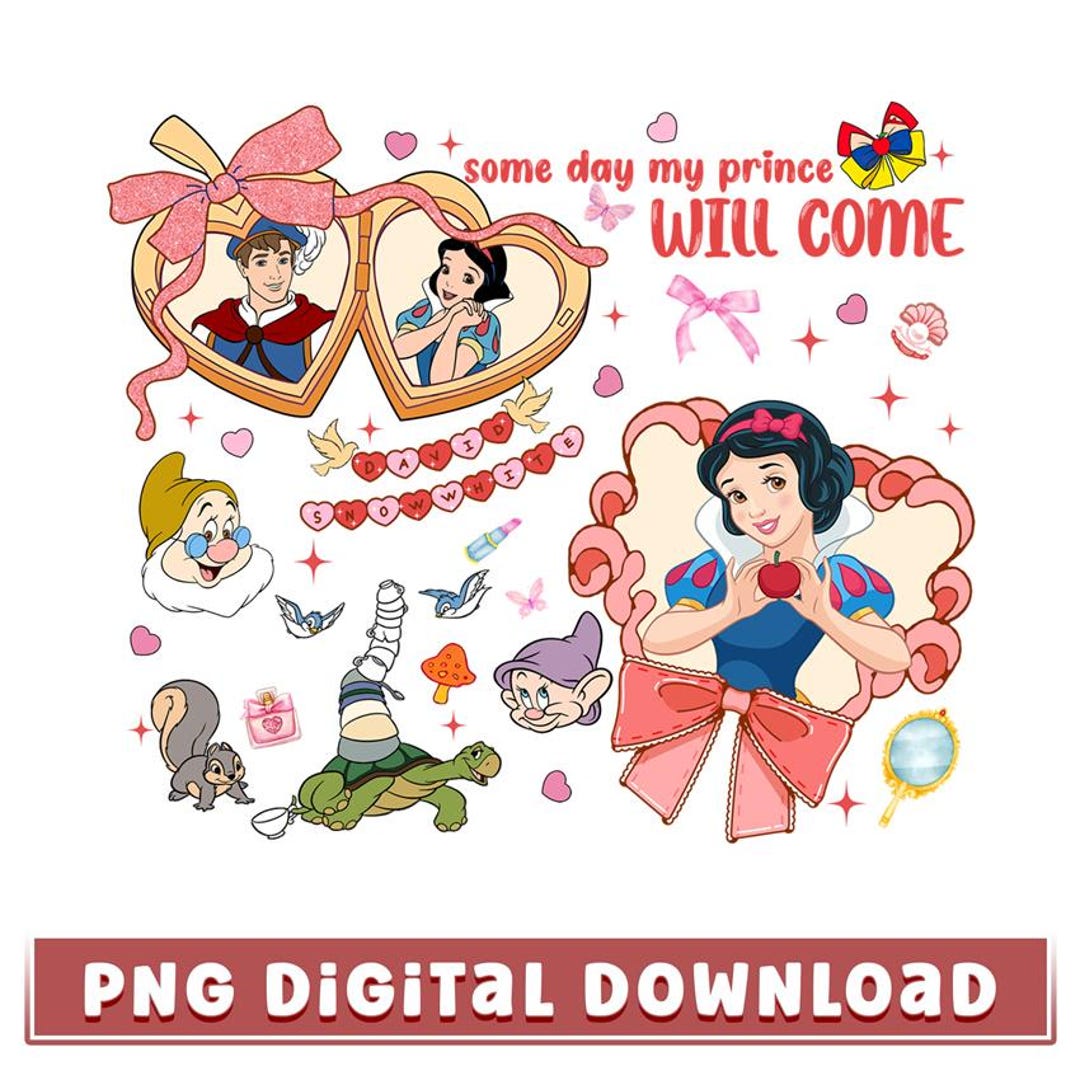 Disneyland Princess Magical Mirror Heart Bow PNG, Some Day My Prince ...