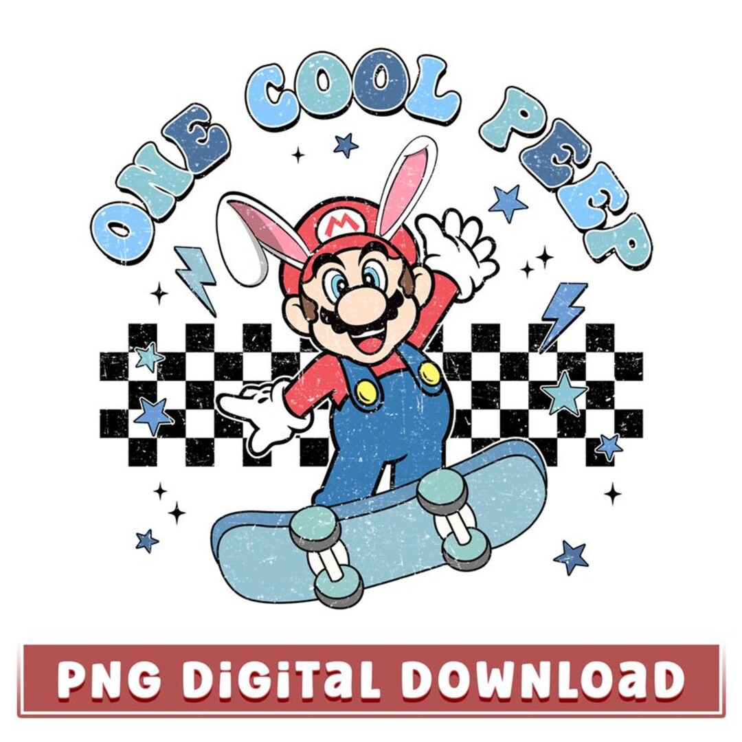 Super Mario One Cool Peep Easter Day PNG, Mario Easter Happy Day Png ...