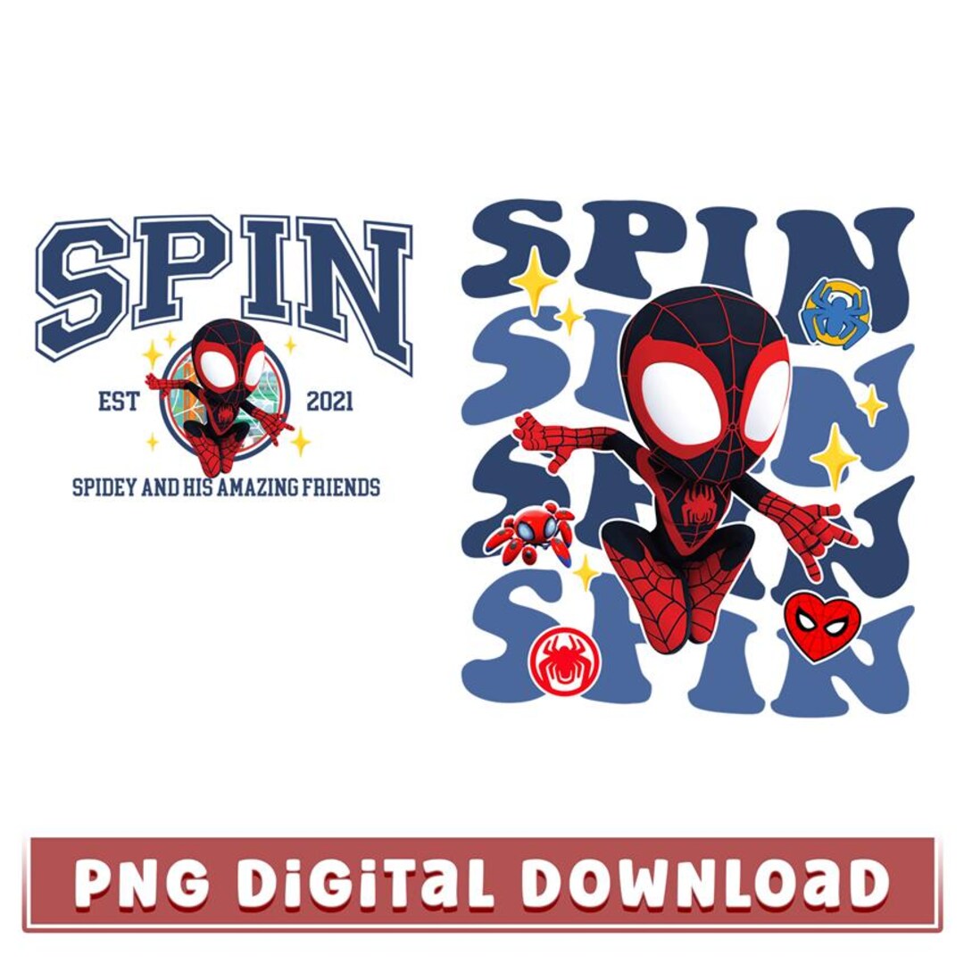 Spidey and His Amazing Friends PNG, Custom Spin Family Matching Png ...