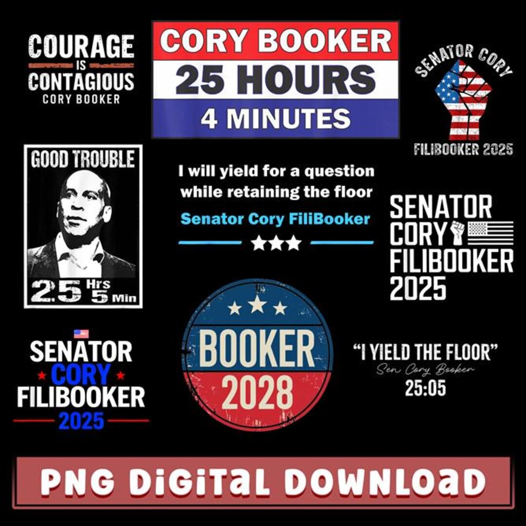 Senator Cory Booker Bundle PNG SVG, Political Activist Tee, Senator ...