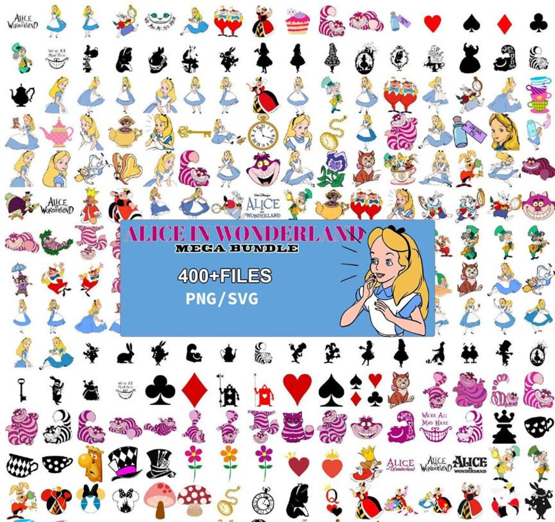 400+ Files Alice in Wonderland MEGA Bundle, Alice in Onederland Png ...