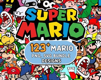 Super Mario PNG Bundle, Super Mario Bundle, Cartoon Characters Png ...