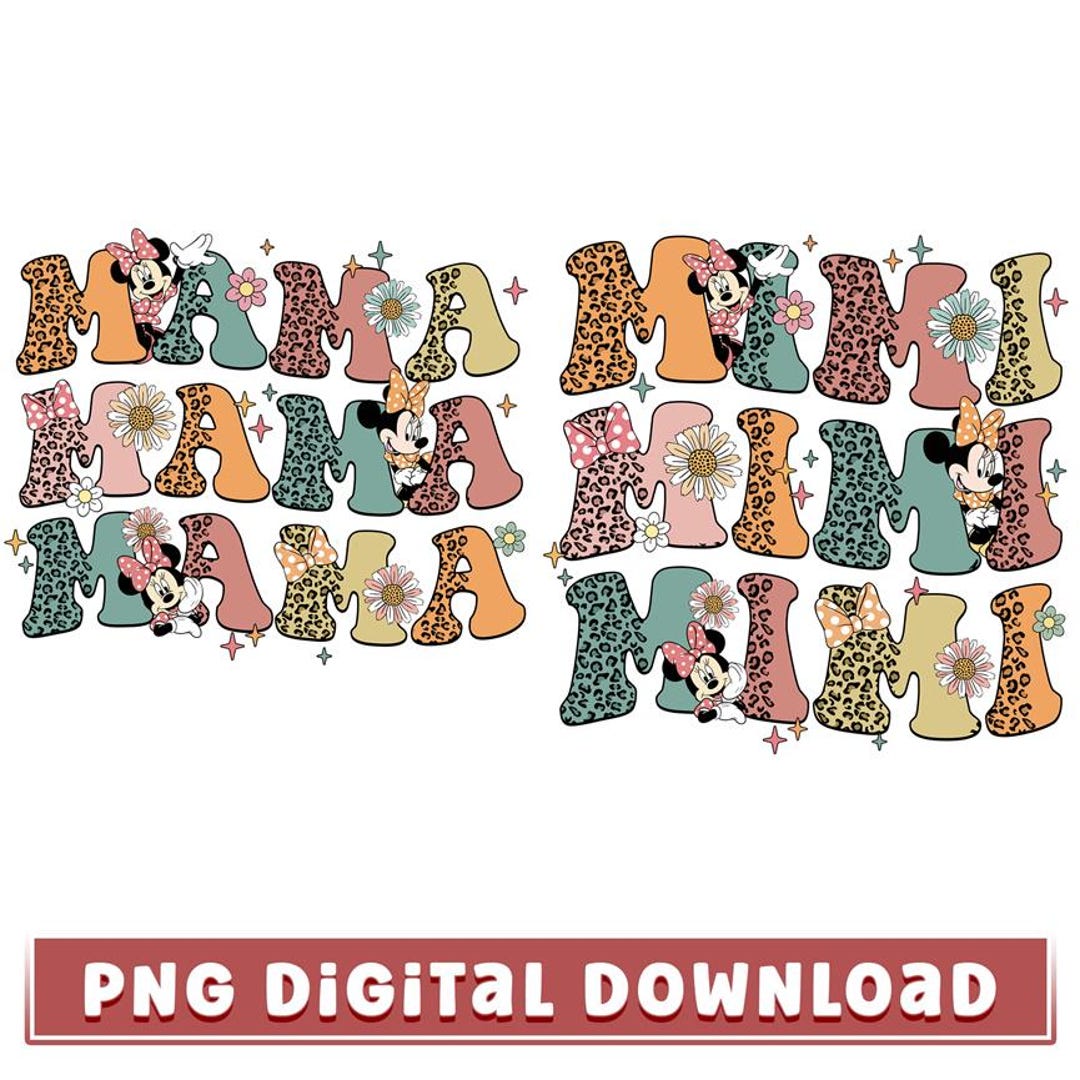 Minnie Mouse Mom PNG, Disneyland Mama Png, Minnie Mama Png, Retro Mama ...