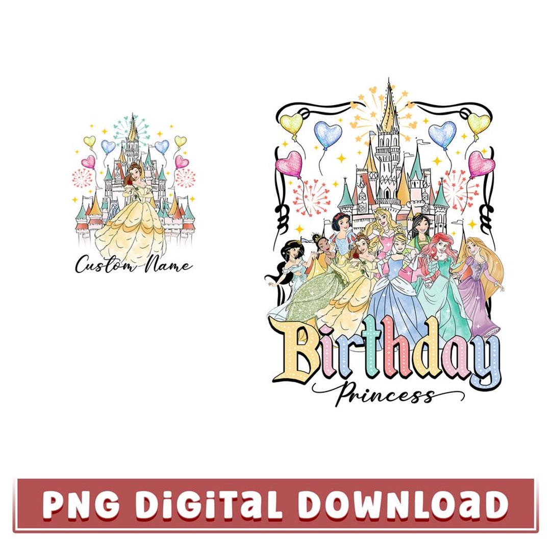 Disneyland Belle Princess Birthday PNG, Birthday Squad Png, Disneyland ...