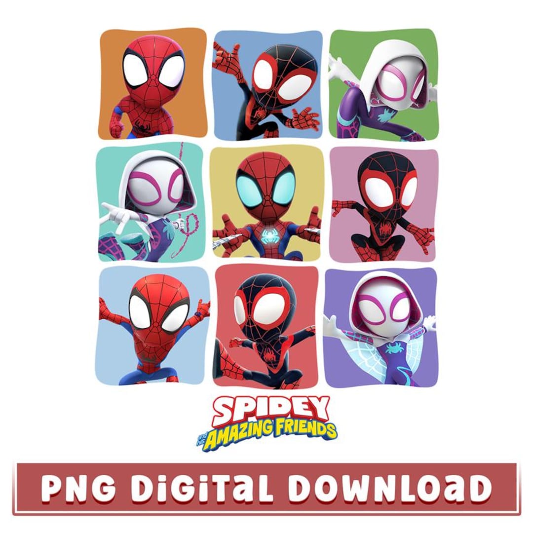 Spidey and His Amazing Friends PNG, Custom Spin Family Matching Png ...