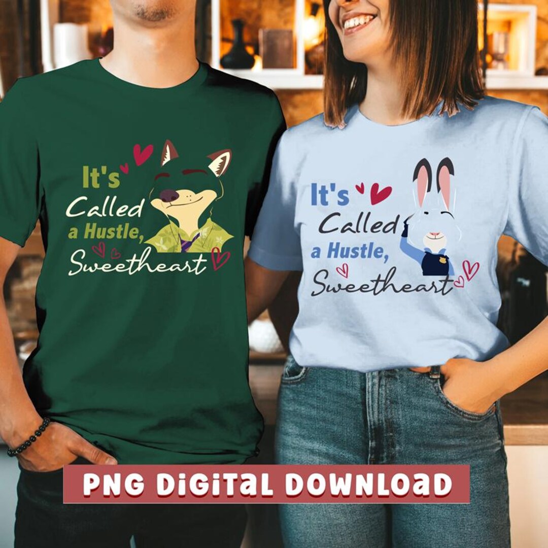 Disneyland Zootopia Couples PNG, It's Called a Hustle Sweetheart, Nick ...