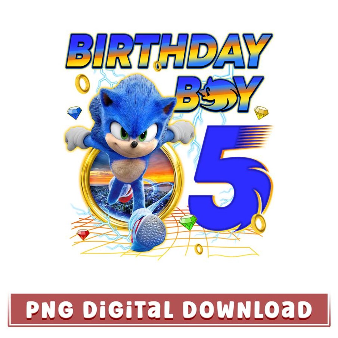 Personalized Sonic Birthday Boy PNG, Custom Sonic Png, Sonic Family ...