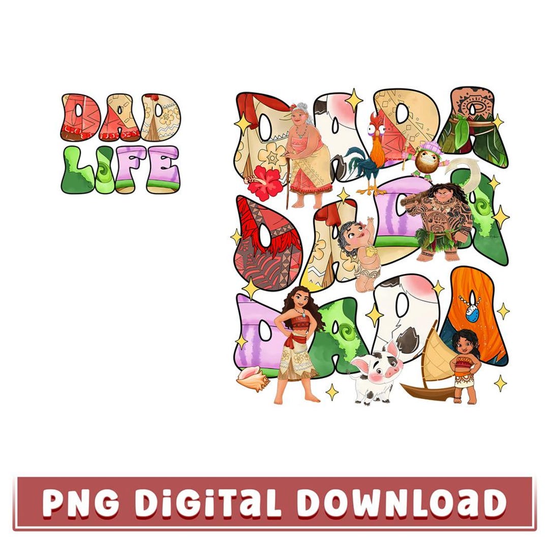 Disneyland Moana Dad PNG, Dad Life Png, Maui Dad Png, Moana Princess ...