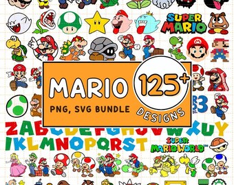 Super Mario PNG Bundle, Super Mario Bundle, Cartoon Characters Png ...