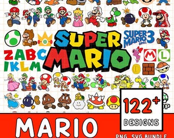 Super Mario PNG Bundle, Super Mario Bundle, Cartoon Characters Png ...