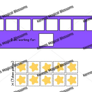 Purple Printable ABA Token Board | Digital Download Behavior Chart for ...