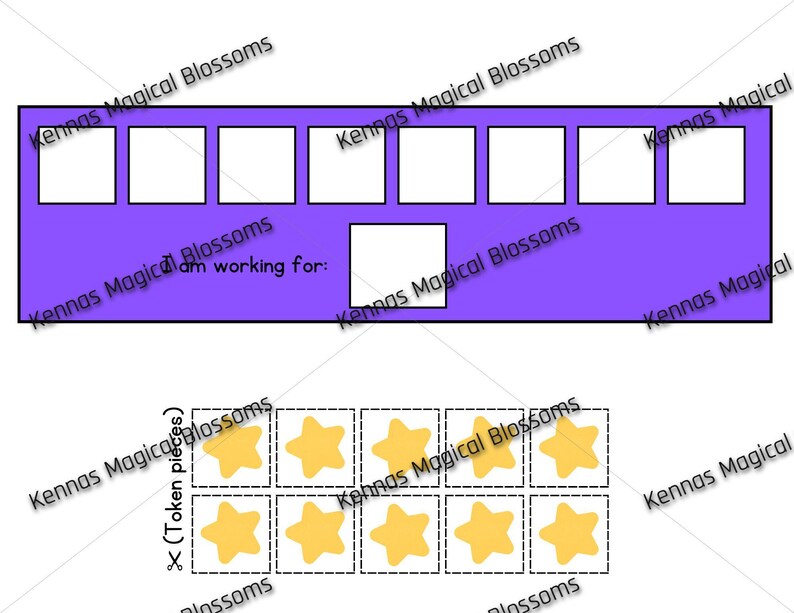 Orange Printable ABA Token Board | Digital Download Behavior Chart for ...