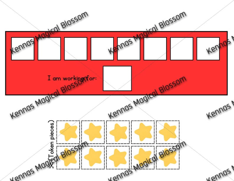 Pink Printable ABA Token Board | Digital Download Behavior Chart for ...