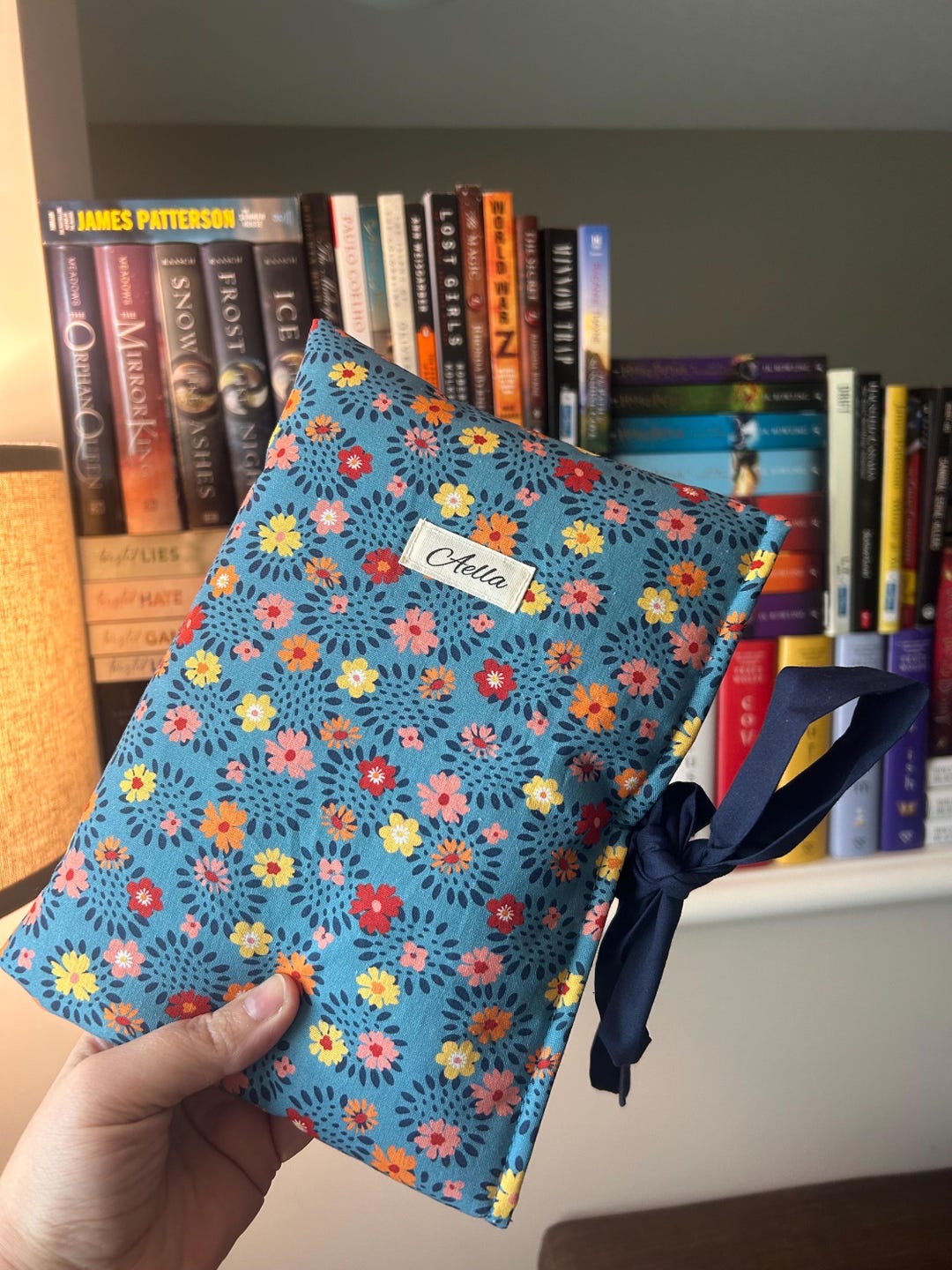 Bow Book Sleeve, Bible Sleeve, Book Sleeve, Quilted Book Cover, Kindle ...