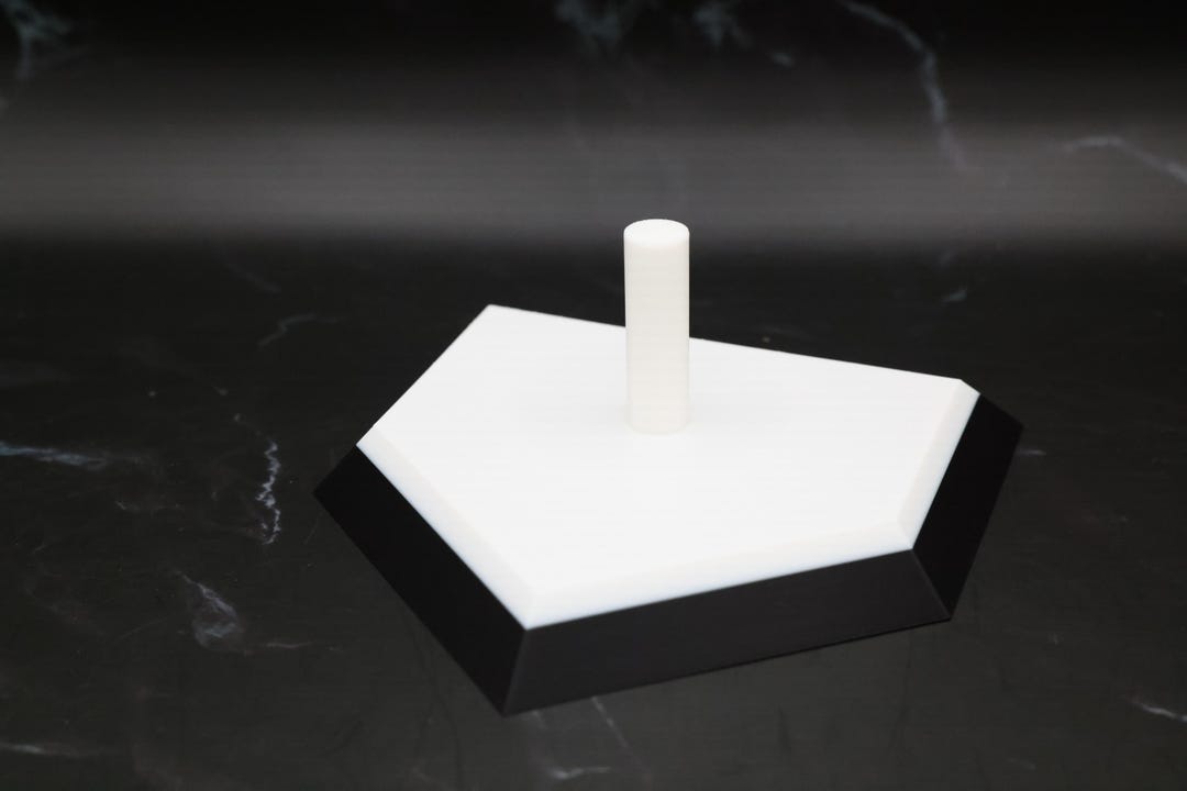 3D Printed Beer Bat Holder | Baseball Home Plate Stand for Beer Bats ...