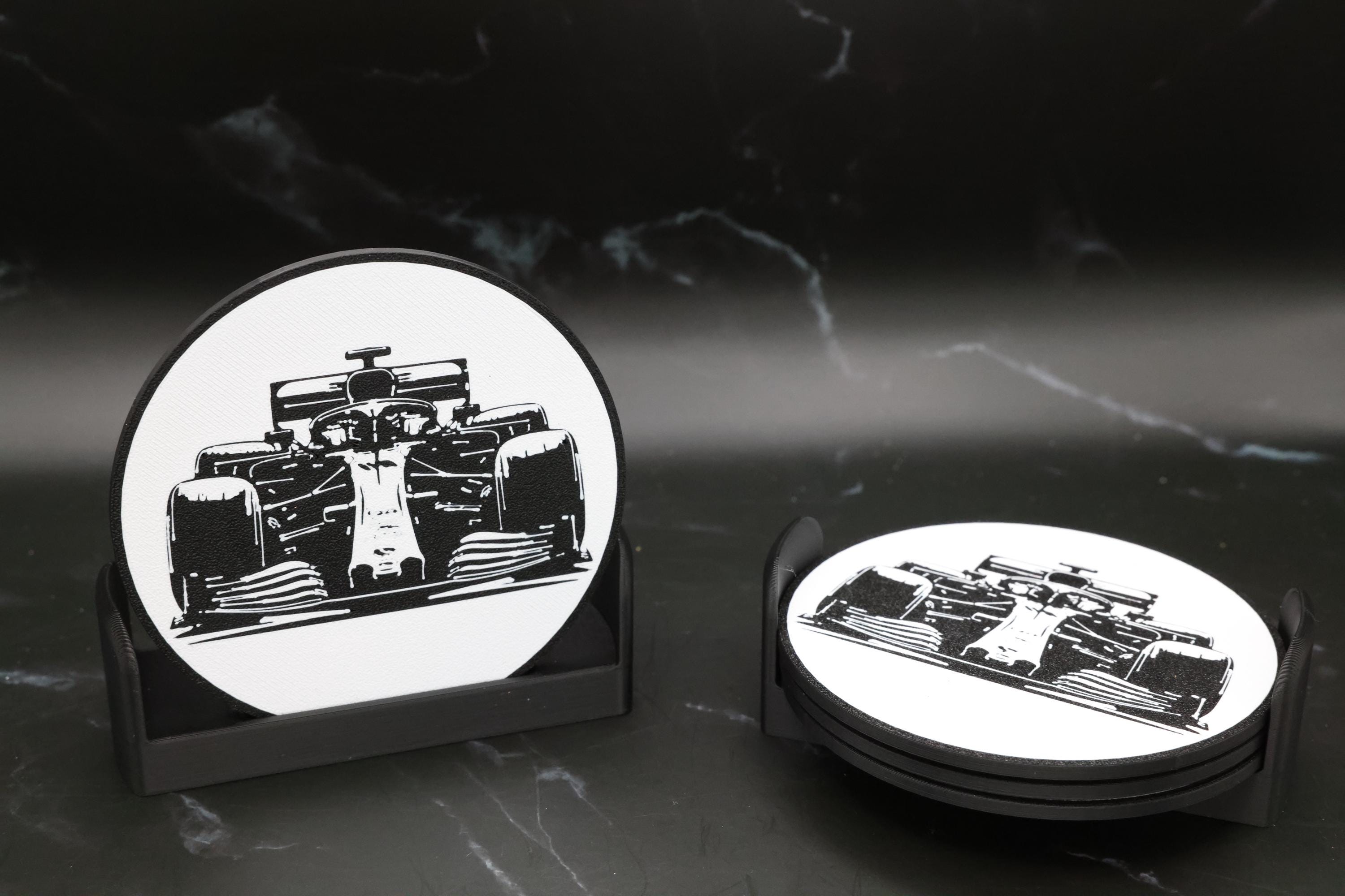 Formula 1 Racing 3D Printed Coaster Set – Car Enthusiast Gift, F1 Drink ...