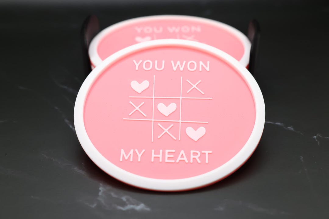 Tic Tac Toe Valentine's Day Coasters - Etsy