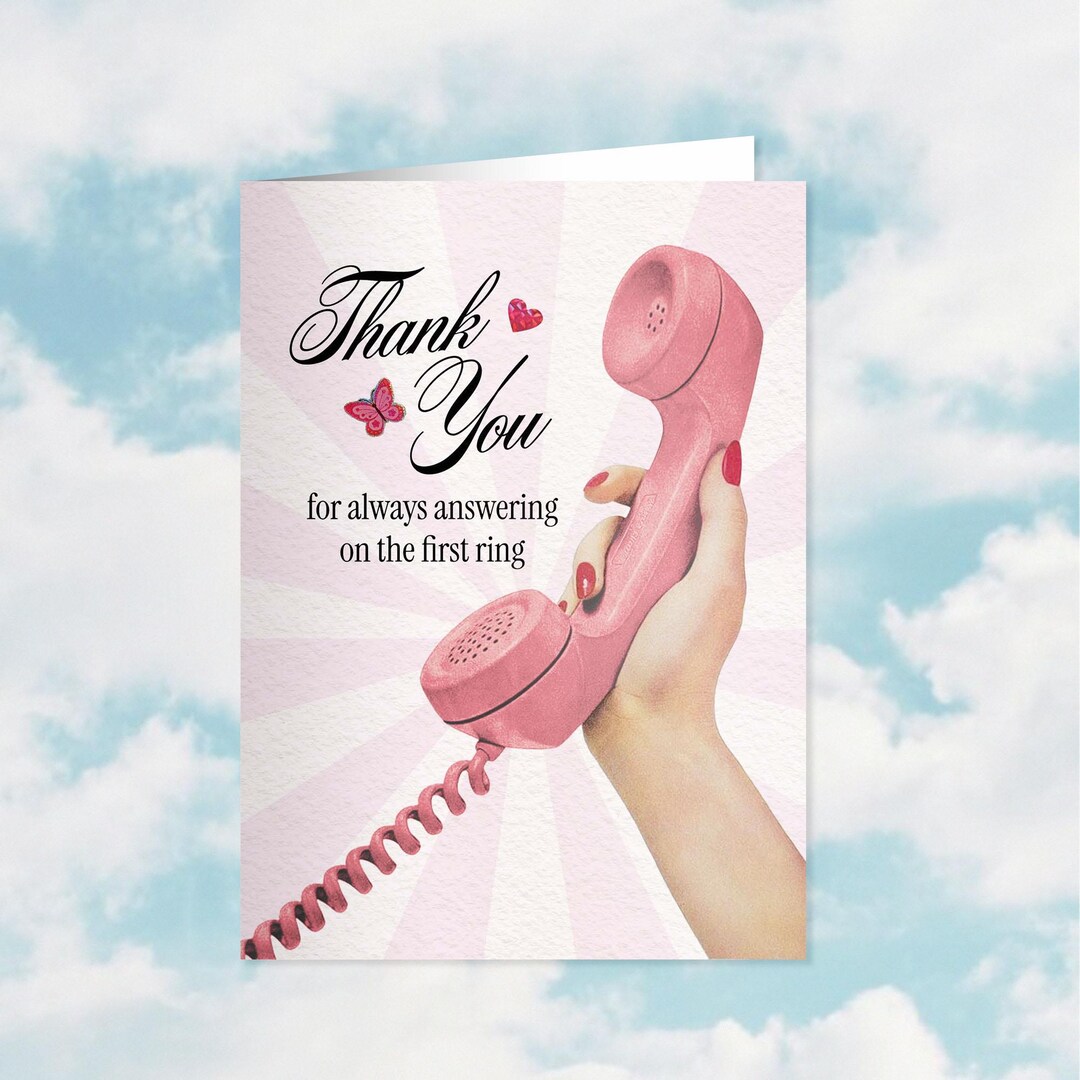 Vintage Telephone Greeting Card - Etsy