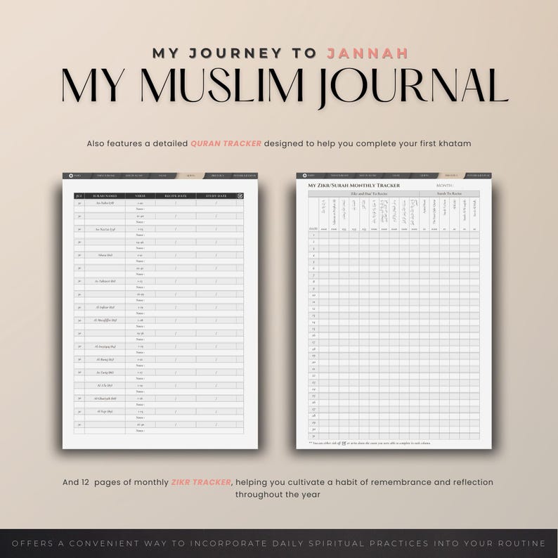 2025 My Muslim Journal | Road to Jannah Digital Planner for Goodnotes ...