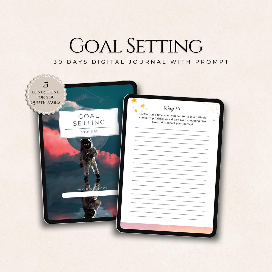 Goal Setting Digital Journal for Life Planning | Self Growth and ...