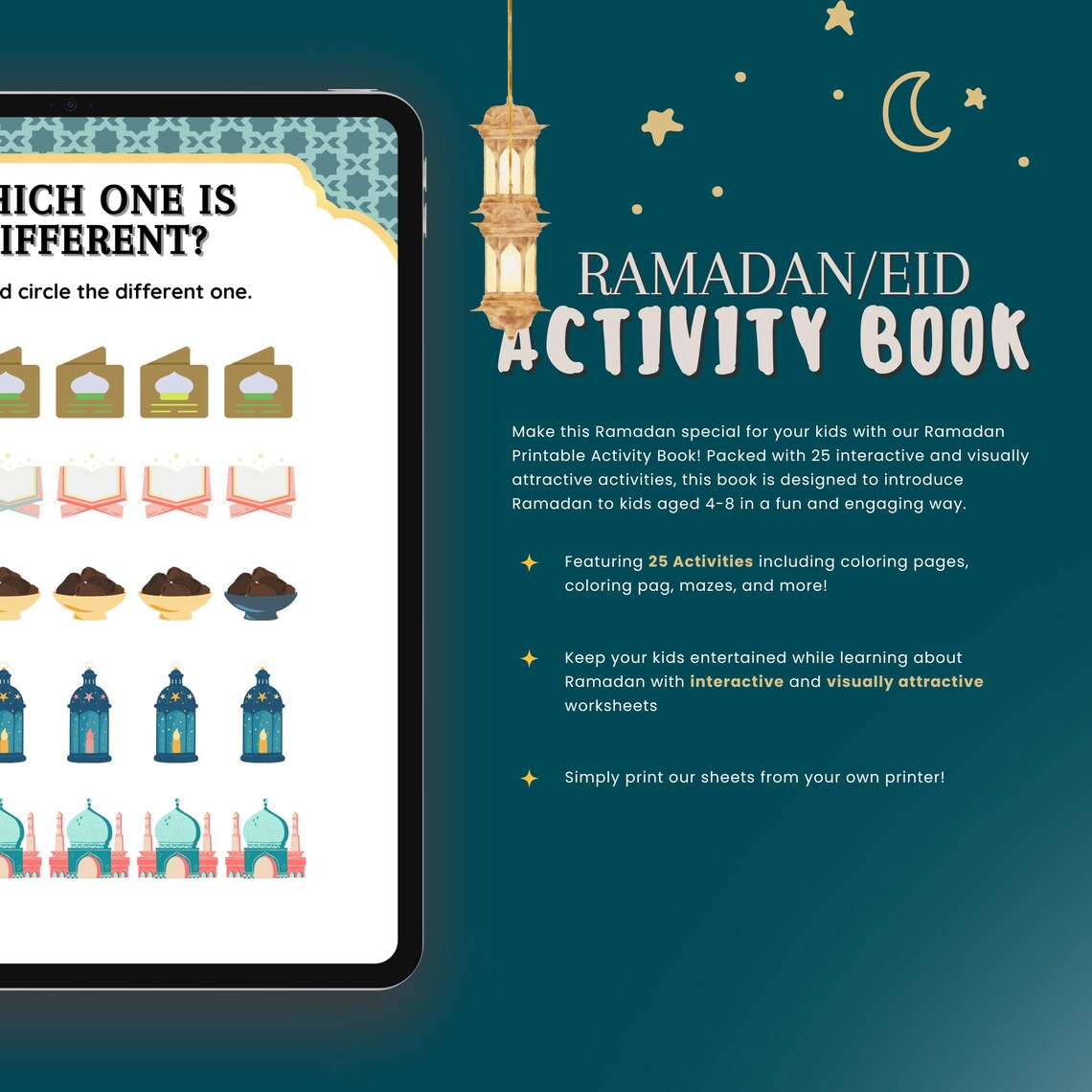 2025 Ramadan Activity Book Printable, Eid Activities, Teaching Kids ...