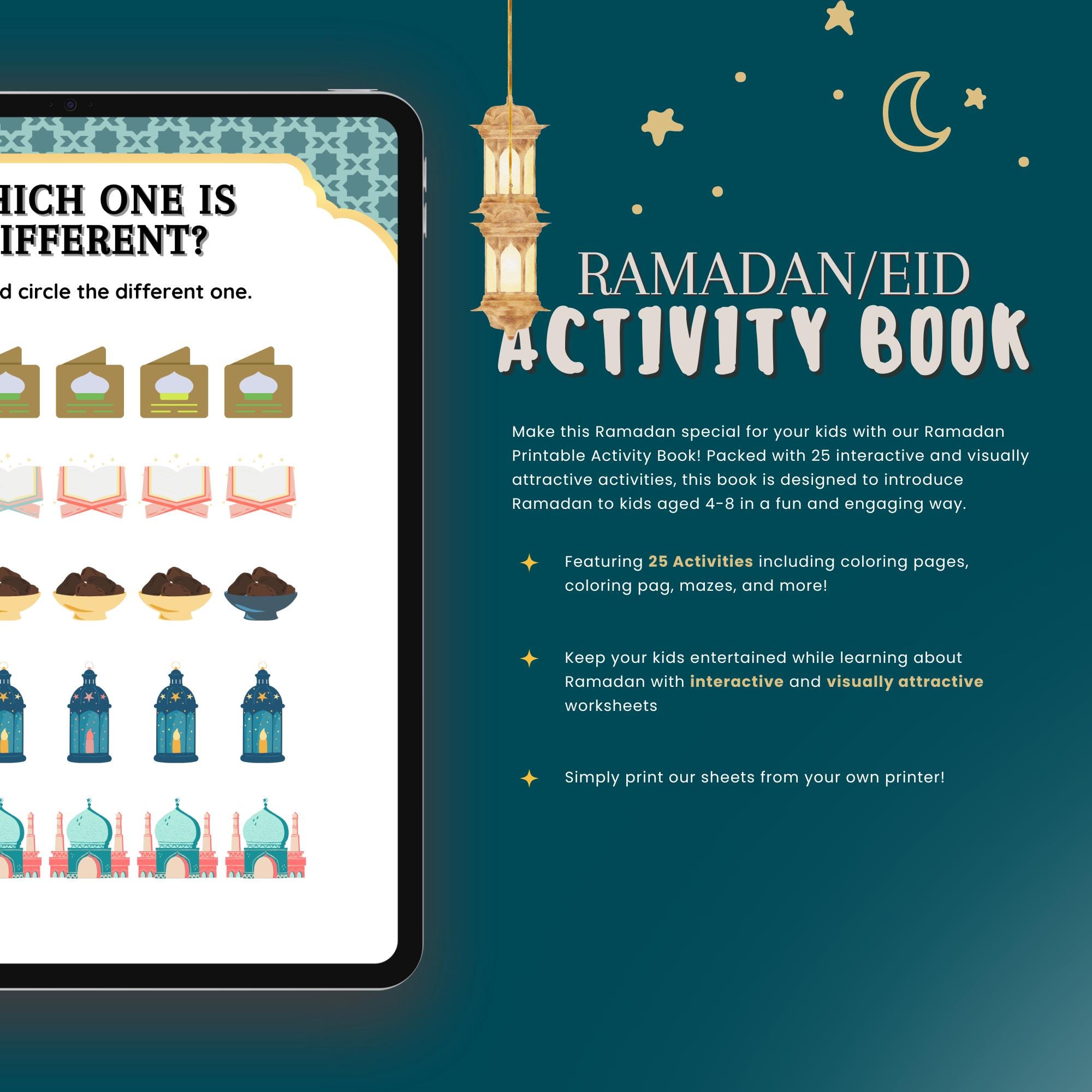 Ramadan Activity Book for Kids, Eid Activities (PDF Printable) - Etsy